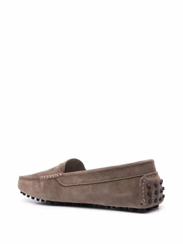 SCAROSSO Ashley Suede Loafers - Neutrals
