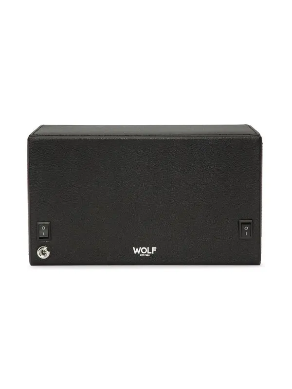 Wolf Cub Double Watch Winder Box - Black