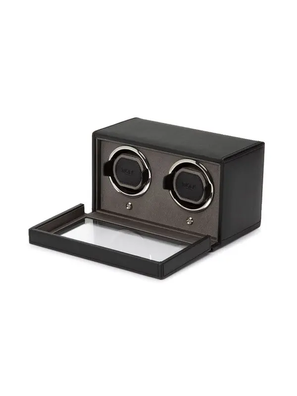 Wolf Cub Double Watch Winder Box - Black