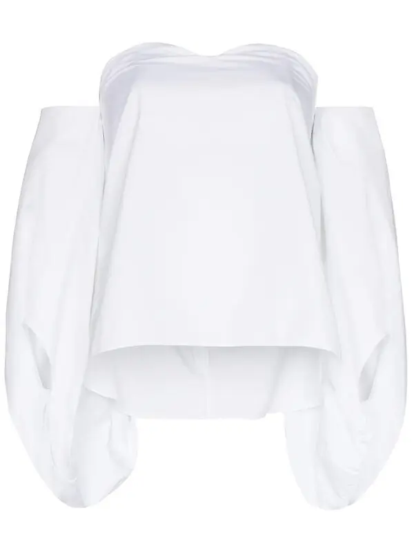 Rosie Assoulin Off-shoulder Puff-sleeves Blouse