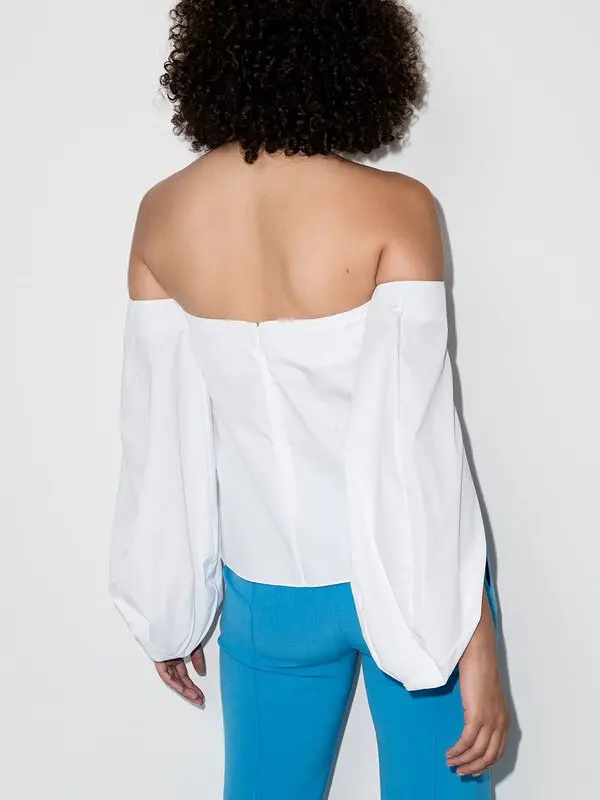 Rosie Assoulin Off-shoulder Puff-sleeves Blouse