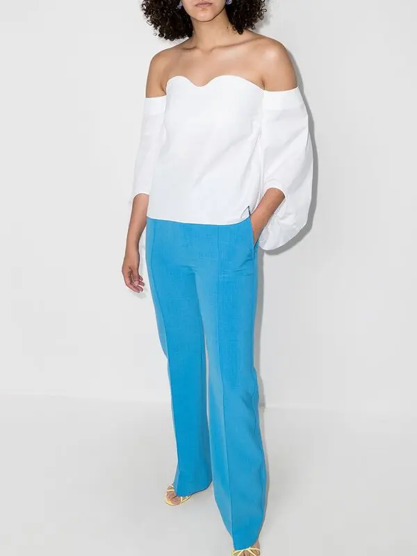 Rosie Assoulin Off-shoulder Puff-sleeves Blouse
