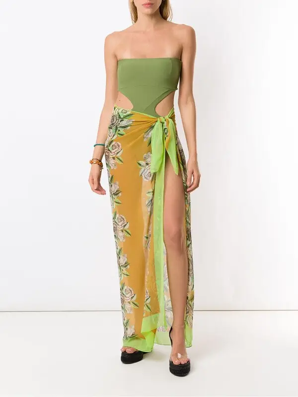 AMIR SLAMA Printed Beach Skirt - Orange