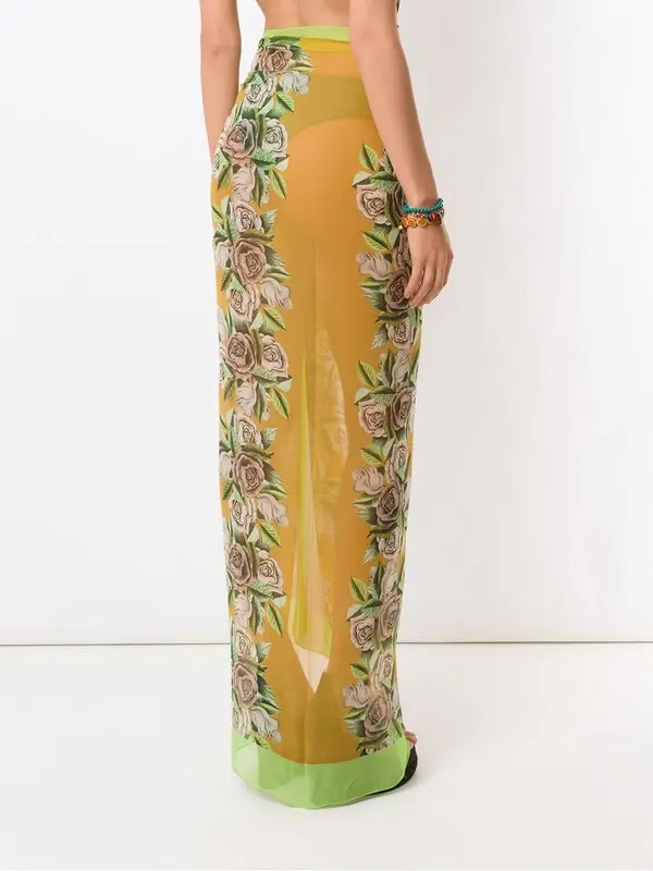 AMIR SLAMA Printed Beach Skirt - Orange
