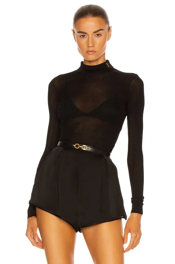 Saint Laurent Cassandra Logo Top