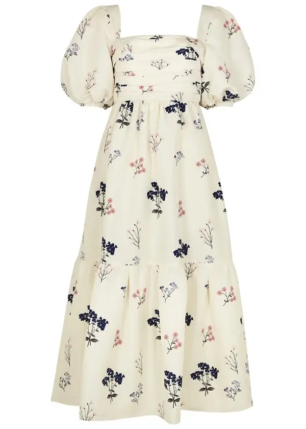 knee length dresses for ladies White Tailored Taffeta Midi Dress – self-portrait