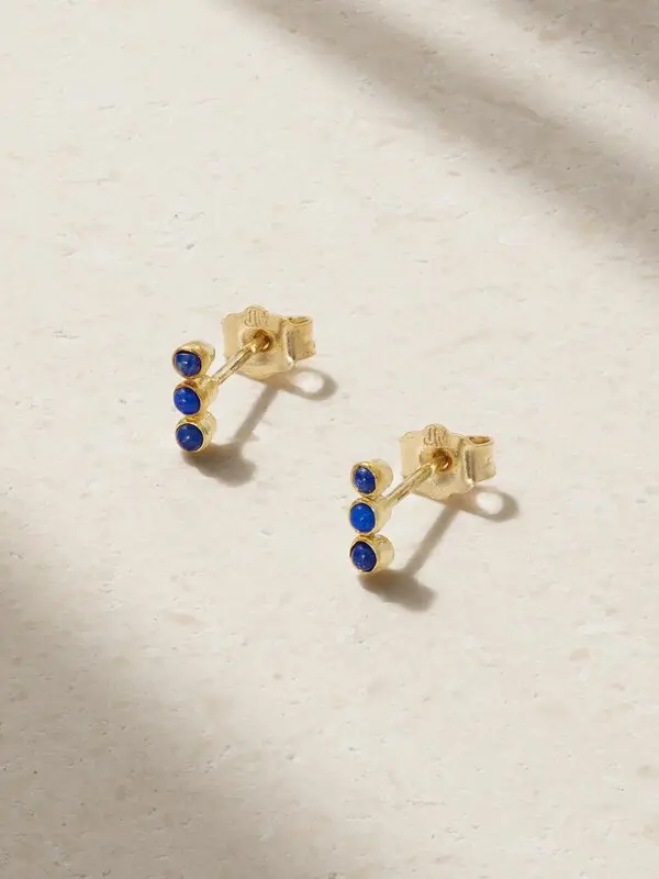 JENNIFER MEYER 18-karat Lapis Lazuli Stud Earrings - Gold