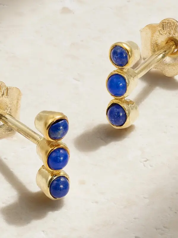 JENNIFER MEYER 18-karat Lapis Lazuli Stud Earrings