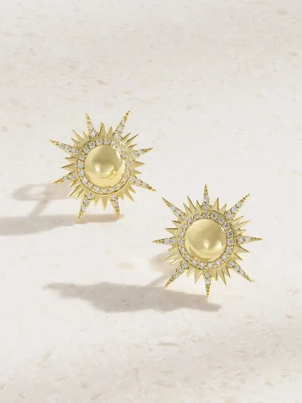 Sorellina Il Sole 18-karat Diamond Stud Earrings