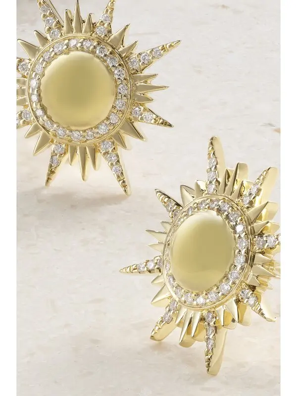 Sorellina Il Sole 18-karat Diamond Stud Earrings