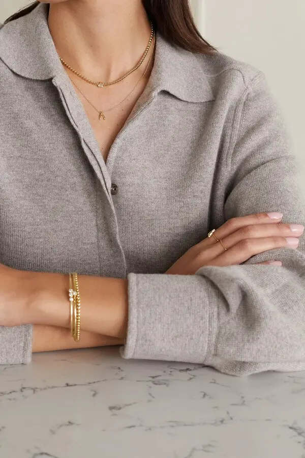 JENNIFER MEYER Mini Wishbone 18-karat Necklace