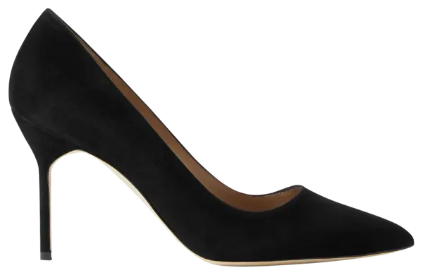Manolo Blahnik Bb 90 Suede Pumps - Black