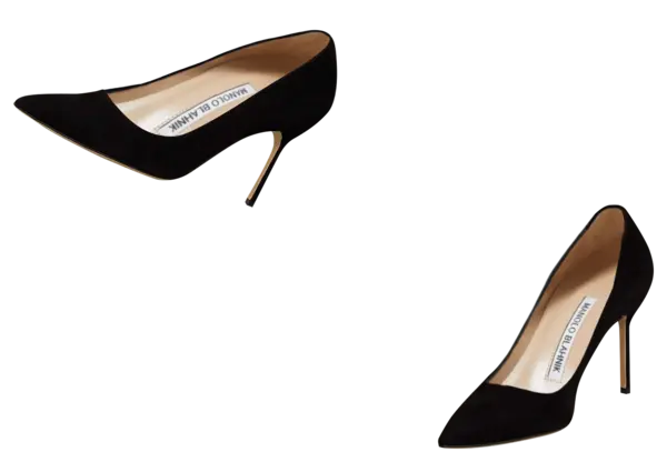 Manolo Blahnik Bb 90 Suede Pumps - Black