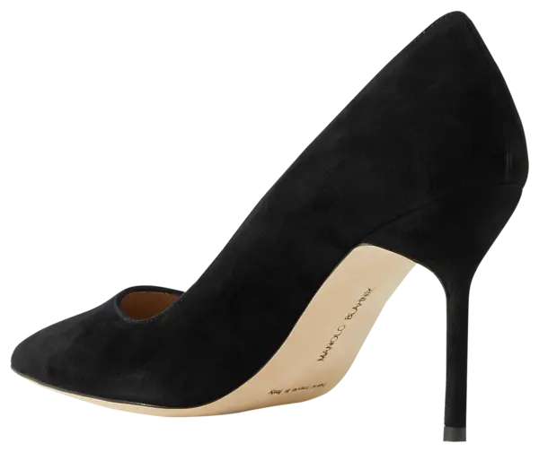 Manolo Blahnik Bb 90 Suede Pumps - Black
