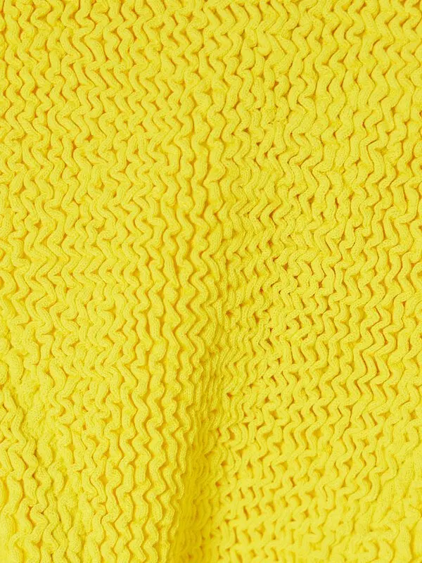 Hunza G Jean Seersucker Bandeau Bikini - Yellow