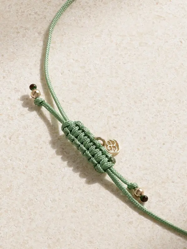 SYDNEY EVAN Pure Heart 14-karat Cord Bracelet - Gold