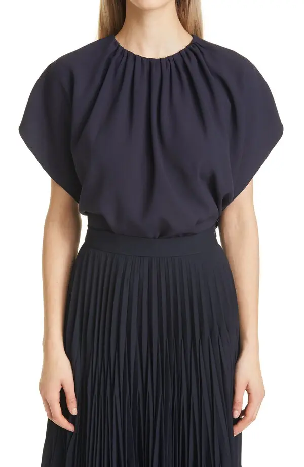 BOSS Ibanisy Gathered Neckline Blouse