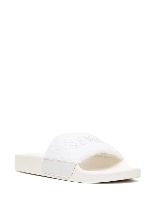 Senso Elly Logo-embroidered Slides - White