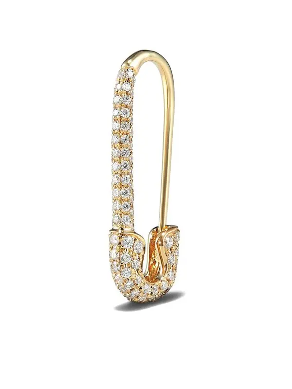 ANITA KO 18kt Yellow Diamond Safety Pin Single Earring - Gold