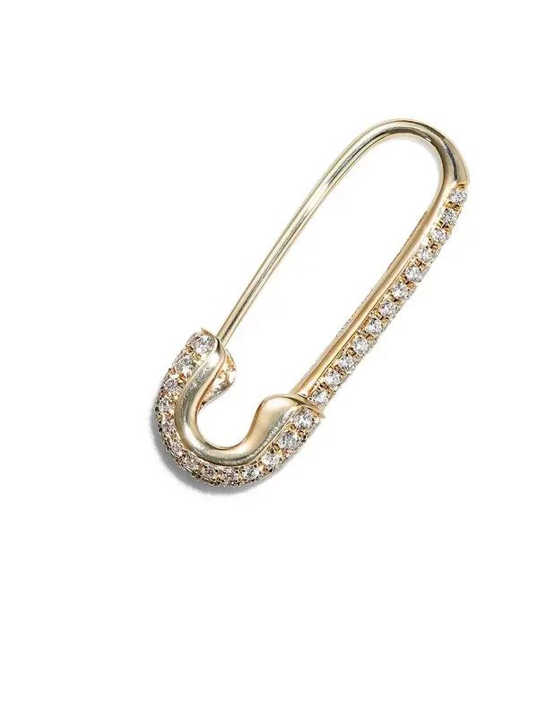 ANITA KO 18kt Yellow Diamond Safety Pin Single Earring