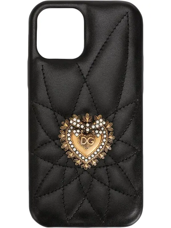 Dolce & Gabbana Quilted Iphone 12/12 Pro Case - Black