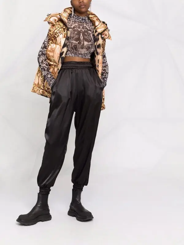 Philipp Plein Baroque Print Cropped Top
