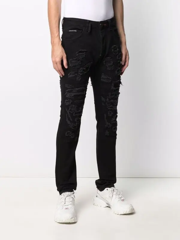 Philipp Plein Super-straight Destroyed Jeans
