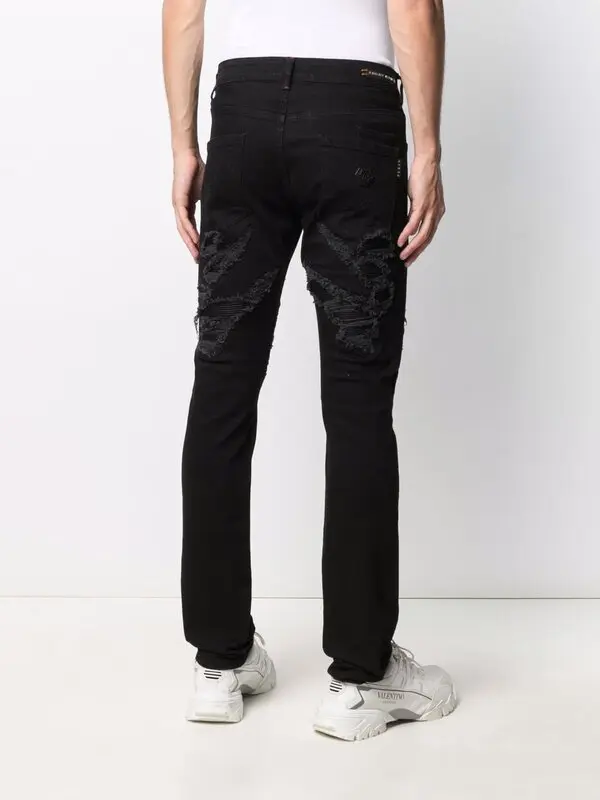 Philipp Plein Super-straight Destroyed Jeans