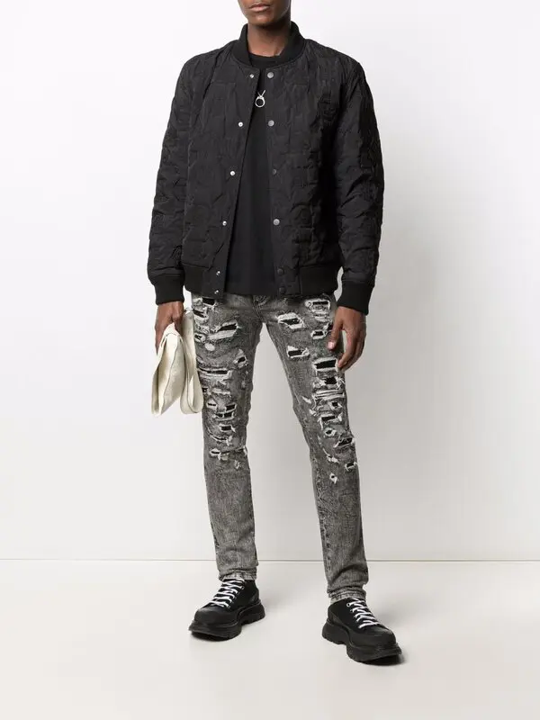 Philipp Plein Ripped-detail Jeans - Grey