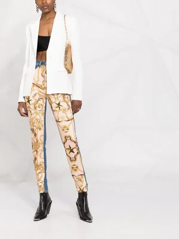 Philipp Plein Baroque-print Skinny Jeans