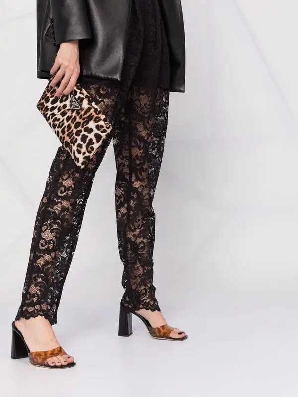 Philipp Plein Straight-leg Lace Trousers - Black