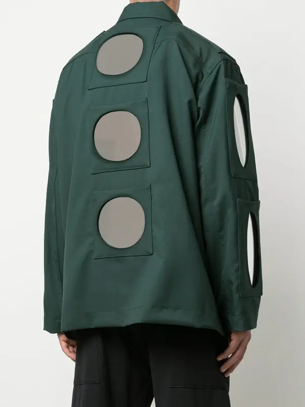 Walter Van Beirendonck Mirror Work Shirt Jacket In Green - 60% Off