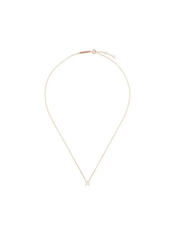 Delfina Delettrez Dots Solitaire Diamond Necklace - Metallic