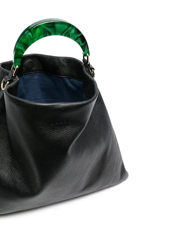 Marni Venice Medium Tote Bag In Leather - Black