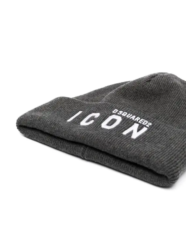 Dsquared2 Embroidered-logo Ribbed-knit Hat