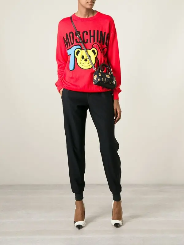 Moschino Quilted Teddy Bear Crossbody Bag