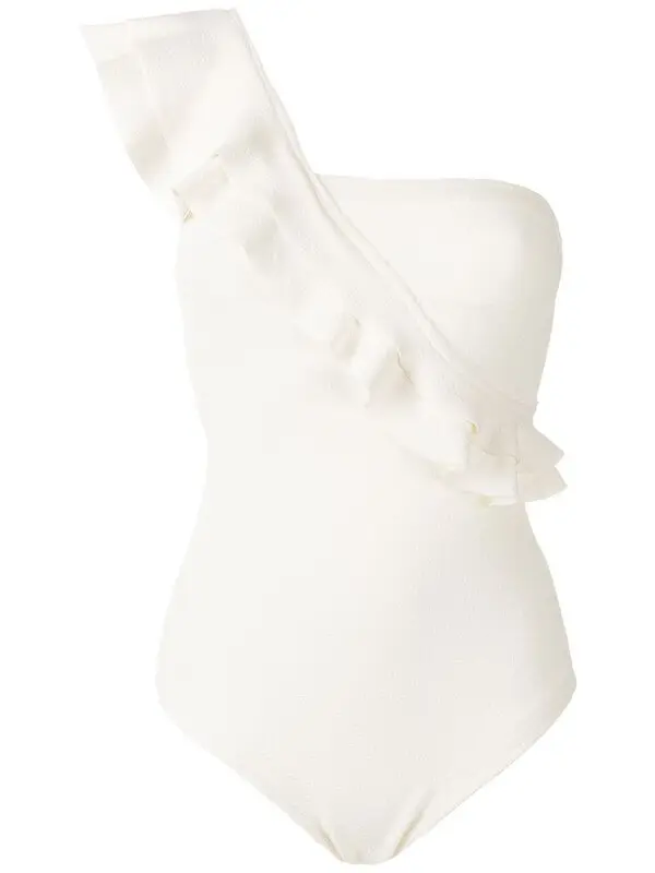 CLUBE BOSSA Siola Ruffle One-piece Swimsuit - White