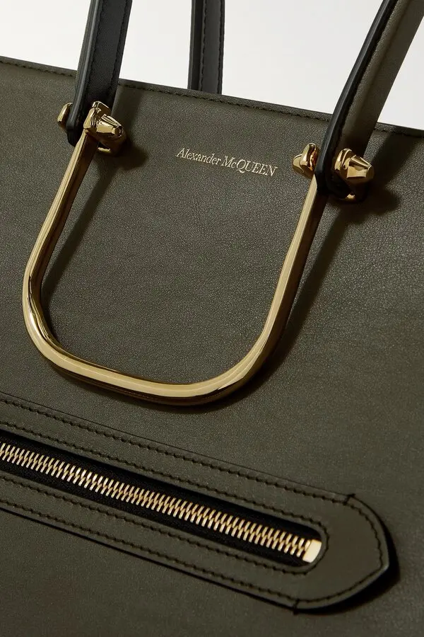 Alexander McQueen The Tall Story Large Two-tone Leather Tote