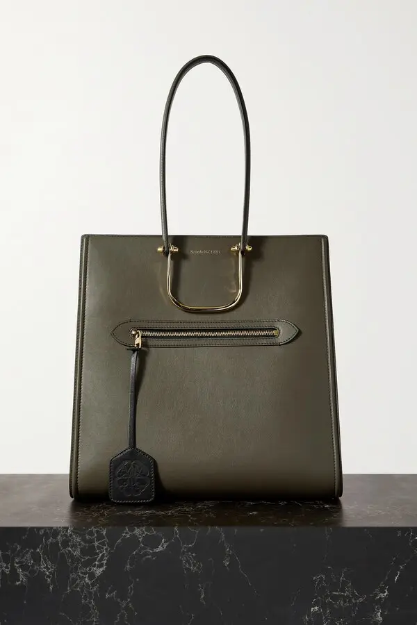 Alexander McQueen The Tall Story Large Two-tone Leather Tote