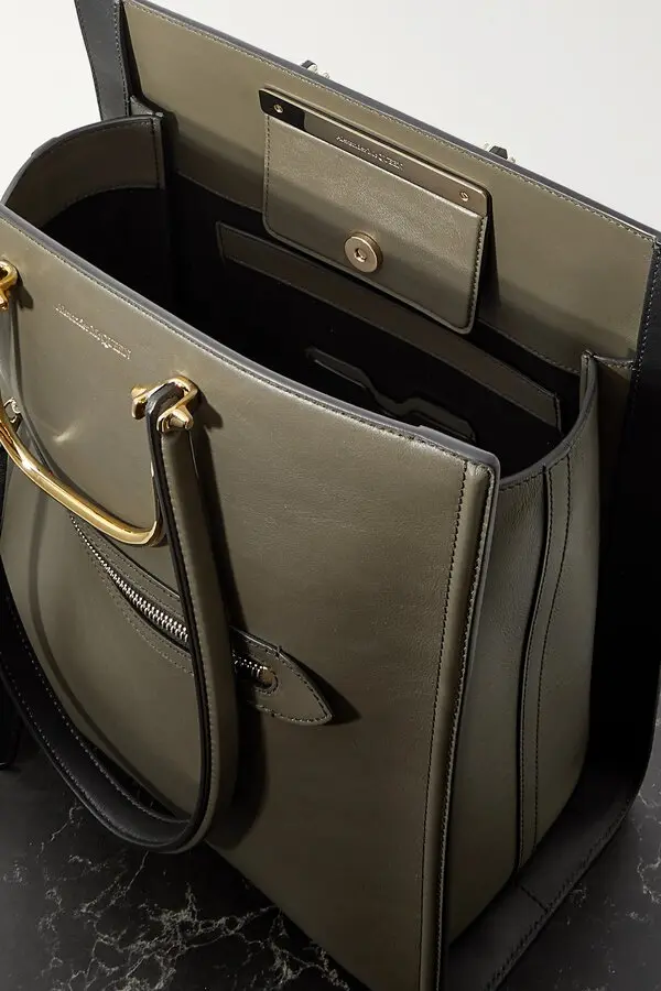 Alexander McQueen The Tall Story Large Two-tone Leather Tote