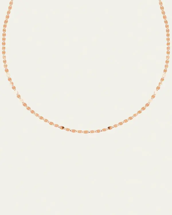 Lana Jewelry 14k Bond Nude Chain Choker Necklace - Rose Gold