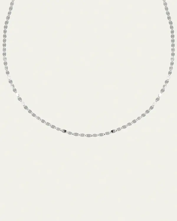 Lana Jewelry 14k Bond Nude Chain Choker Necklace - White/gold