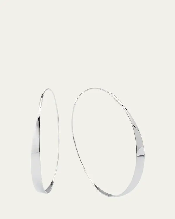 Lana Jewelry 14k Bond Xl Hoop Earrings - White Gold