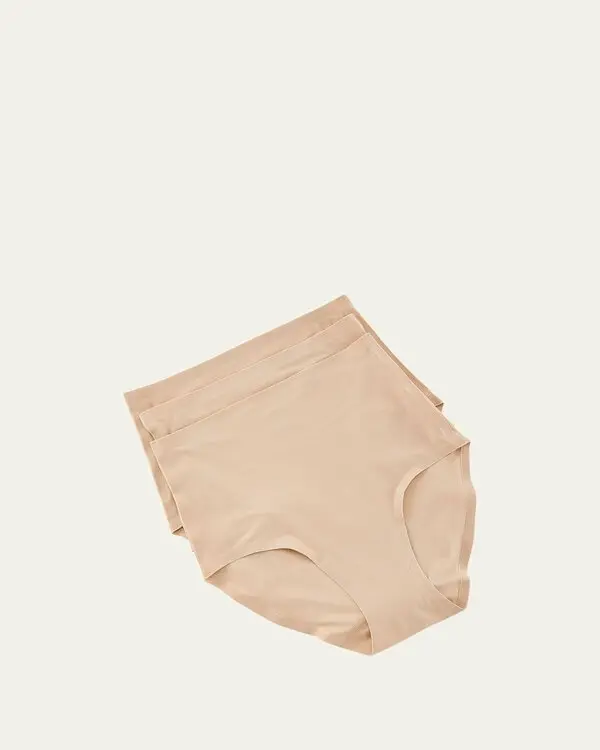 Chantelle Soft Stretch High-waist Seamless Regular Briefs 3 Pack - Nude