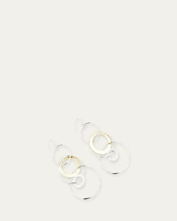 Ippolita Jumbo Hammered Jet Set Earrings - Gold And Silver