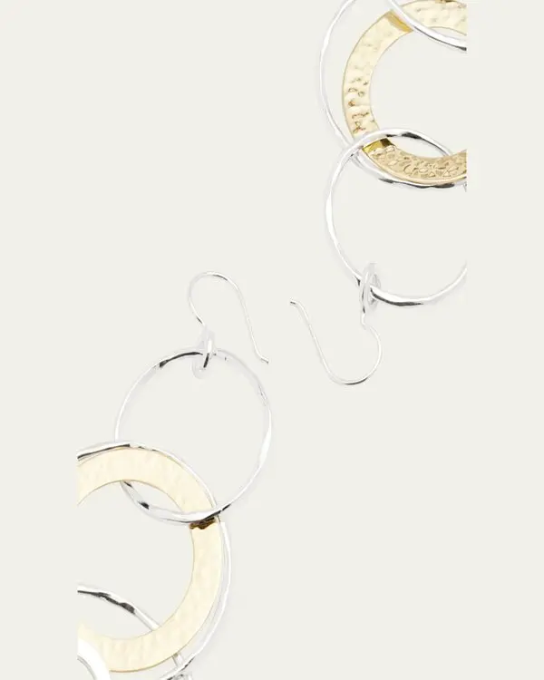 Ippolita Jumbo Hammered Jet Set Earrings - Gold And Silver