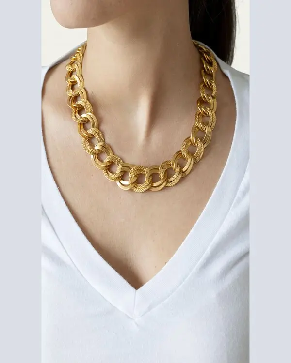BEN-AMUN Textured Link Chain Necklace