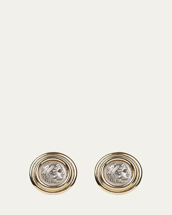 BEN-AMUN Roman Coin Clip-on Earrings