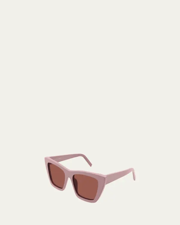 Saint Laurent Cat-eye Sunglasses - Shiny Solid Powder Pink