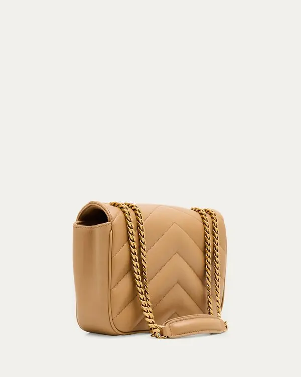 Saint Laurent Loulou Small Shoulder Bag - Natural Tan